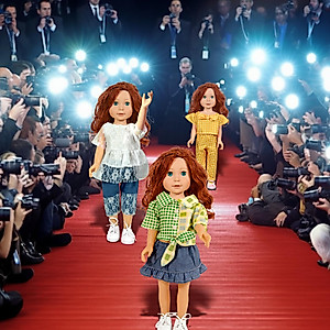 WONDOLL 18-Inch-Doll-Clothes and Accessories - 8 Sets American Doll Clothes Compatible with All 18 inch Dolls Outfits Christmas Birthday Gift for Girls