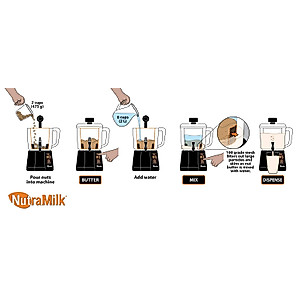 Nutramilk Nut Milk Processor Bowl - Portable Nut Butter & Non-Dairy Milk Maker (2L, Stainless Steel, Dishwasher Safe)