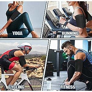 Arm Trimmers for Women Pair Sauna Sweat Arm Shaper Bands Adjustable Compression Sleeves Wraps For Sports Workout (Silver)