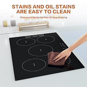 Davivy 30 Inch Induction Cooktop,5 Burners Built-in Induction Cooktop,Induction Stove Top - 9 Heating Level,Child Safety Lock,Sensor Touch Control,Timer, 220~240V, 9300W