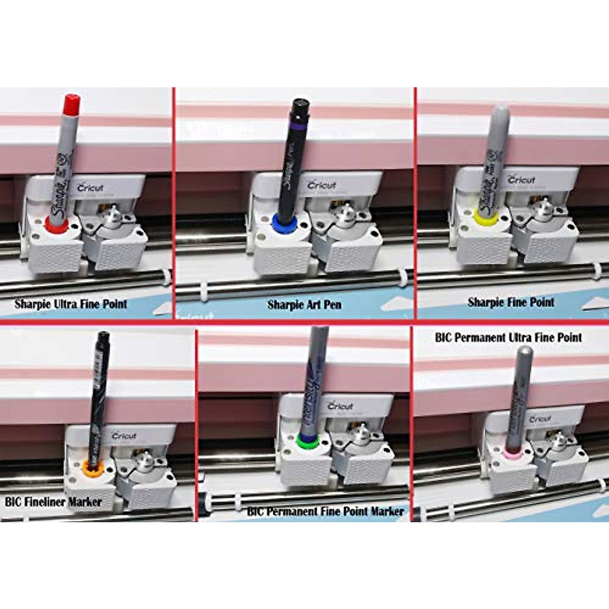 SPPQ 20 Packs Pen Adapter Holder Set Compatible with Cricut (Explore Air/Air 2/Air 3 and Maker/Maker 3), (Sharpie/Bic/Crayola/Sakura/Pilot/Pentel/Paper mate/Mitsubishi uni-ball)