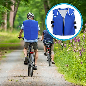 FAVOMOTO Practical Cooling Vest - for Summer Activities like Fishing, Cycling, Running, Cooking, Gardening, and Motorcycling - Includes 20 Ice Packs for Men, Women, and Teens