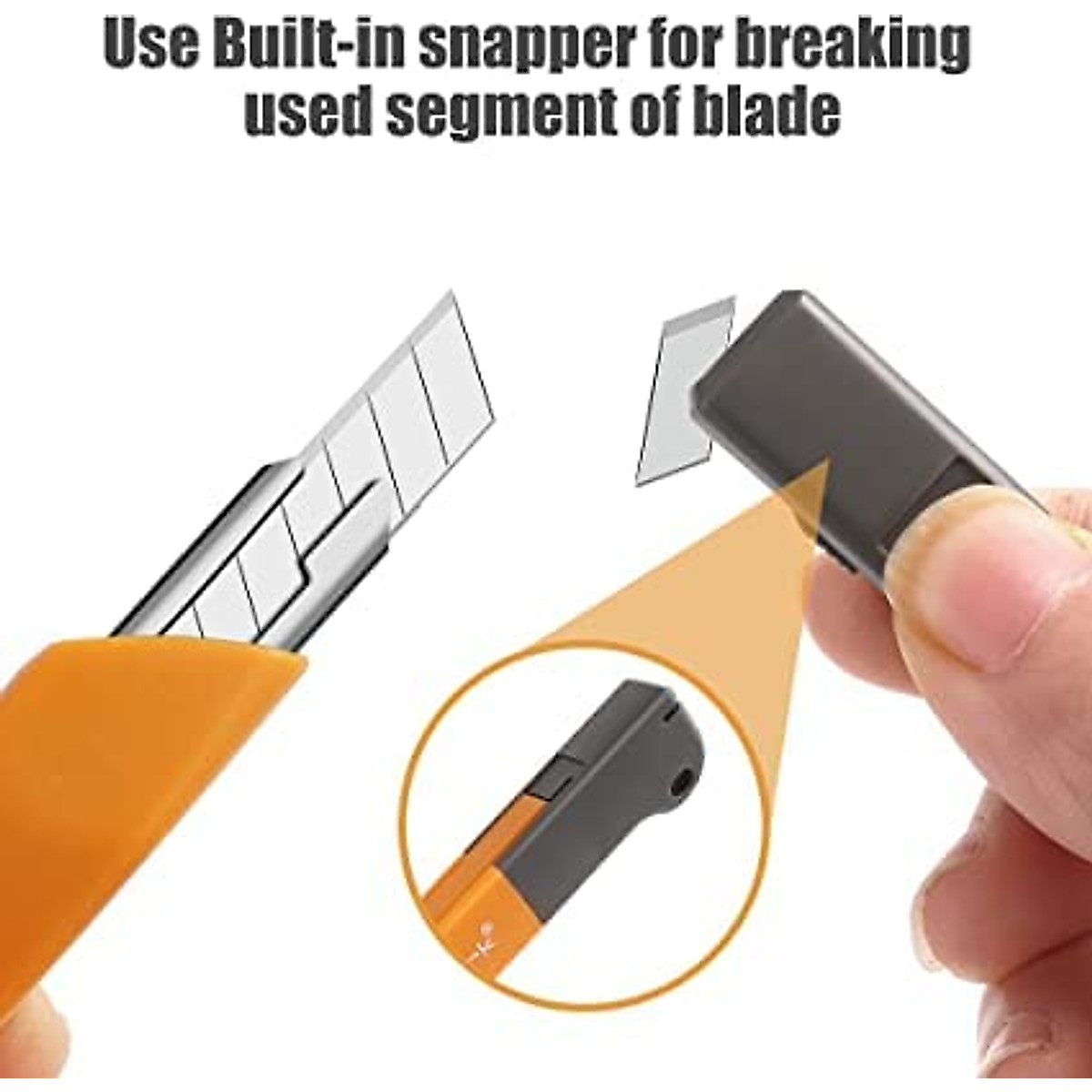 Mulwark 16PC Box Cutter Retractable Utility Knife Set - Heavy Duty Craft Knife with 10PC Sharp Snap-off 9MM 30 Degree Blades, 5PC 60 Degree Blade for Precision Cutting