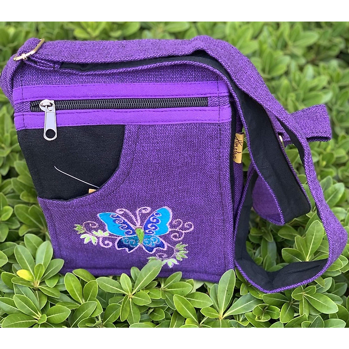 Unique Design Boho crossbody bag Hippie Bag Hiking Bag Festival Bag Travel Bag Passport Bag100% Cotton|100 VEGAN| FAIR TRADE | Handmade with Love.