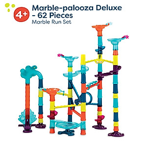 B. toys- Marble Run Toy Set- Developmetal STEM Toy- 62 Piece Educational Building Toy with Lights & Sound- 3 Years +