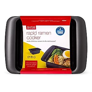Rapid Ramen Cooker | Microwavable Cookware for Instant Ramen | BPA Free and Dishwasher Safe | Perfect for Dorm, Small Kitchen or Office | Black