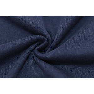 VOIANLIMO Women's Sweatshirts Long Sleeve Button V-Neck Pockets Pullover Hoodies Black L