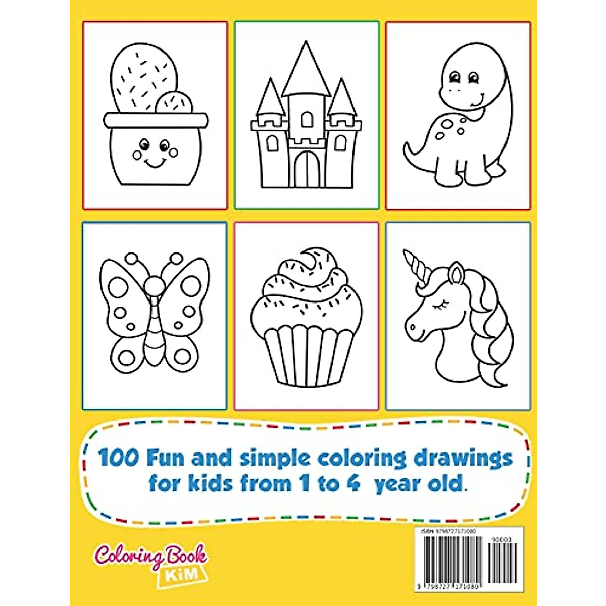 Simple & Big Coloring Book for Toddler: 100 Easy And Fun Coloring Pages For Kids, Preschool and Kindergarten