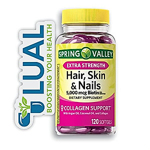 Revitalize Your Beauty with Spring Valley's. Includes Luall Fridge Magnetic + Spring Valley Hair, Skin & Nails Dietary Supplement