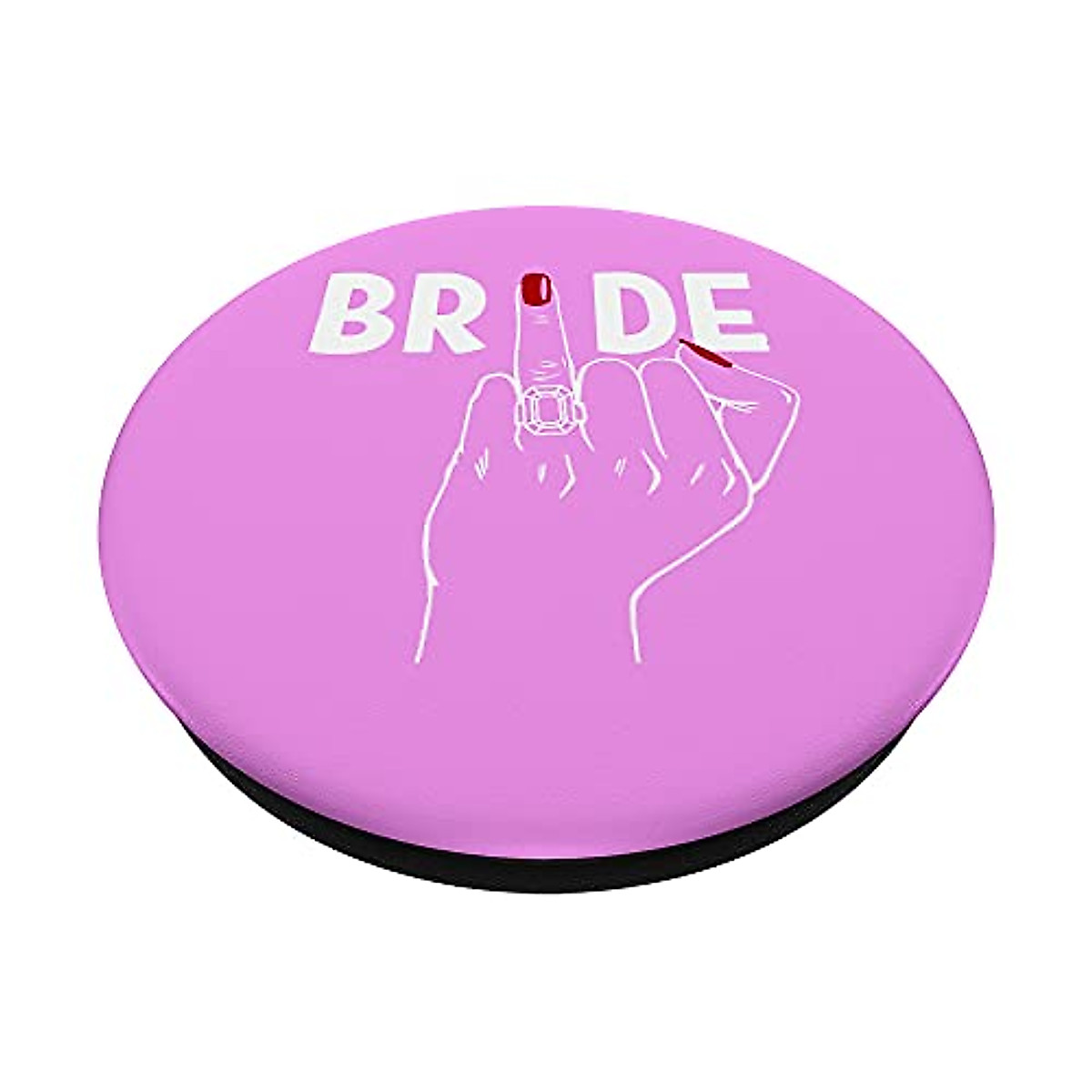 Wedding Honeymoon Bachelorette Red Finger Ring Fiance Bride PopSockets Swappable PopGrip