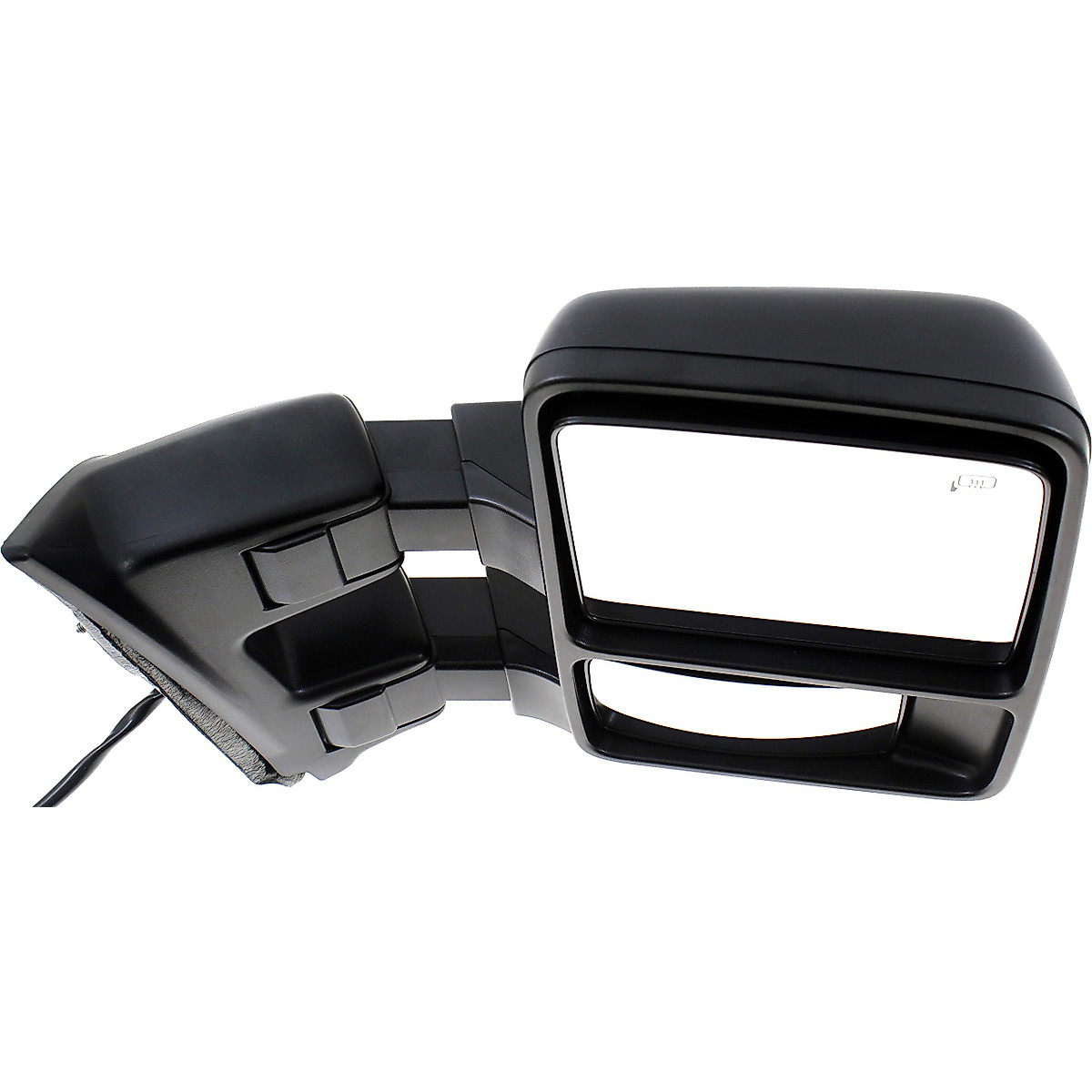 Kool Vue Passenger Side Power Heated Towing Mirror for Ford F-250 F-350 Super Duty F-450 Super Duty 2011-2012 Power Fold With Signal Light; Without Memory Auto Extend Textured