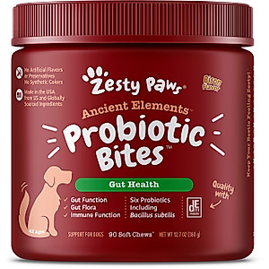 Ancient Elements Allergy & Immune Bites for Dogs - Omega 3 Wild Alaskan Salmon Fish Oil + Ancient Elements Probiotics for Dogs - Chewable Dog Probiotic Supplement