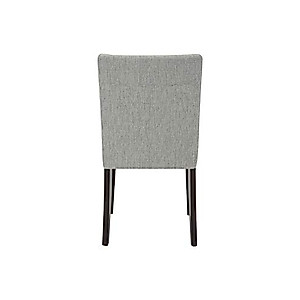 Amazon Brand – Stone & Beam Linden Classic Upholstered Dining Chair, 18.9"W, Set of 2, Light Gray