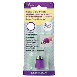 Clover I Sew for Fun Protect'n Grip Thimble, purple