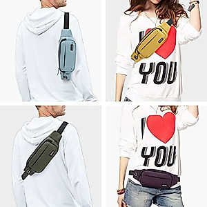 SINNO Fanny Packs for Women Men Belt Bag Gifts for Travel Running Sport Workout Hiking Crossbody Fashion Waist Packs Phone Bag Wallets Purse Carrying All Phones