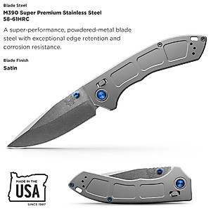 Benchmade - Narrows 748 EDC Knife with Gray Titanium Handle (748)