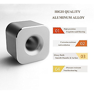 Coideal Silver Pen Stand Holder Aluminum, Mini Toothbrush Stand Base Single Hole for Fountain Pen, Office