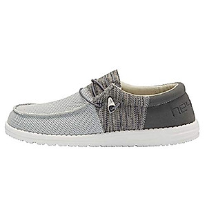 Hey Dude Men's Wally Sox Funk Slate Size 9 | Menâ€™s Shoes | Men's Lace Up Loafers | Comfortable & Light-Weight