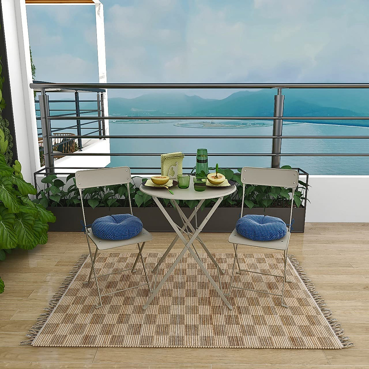 Eco Crave 3x5 Ft Jute Natural Area Rug, 100% Hand Woven Rug for Indoor Front Entrance Kitchen, bedrooms & Bathrooms, Low-Pile Floor Carpet, Premium Quality Home Decor.