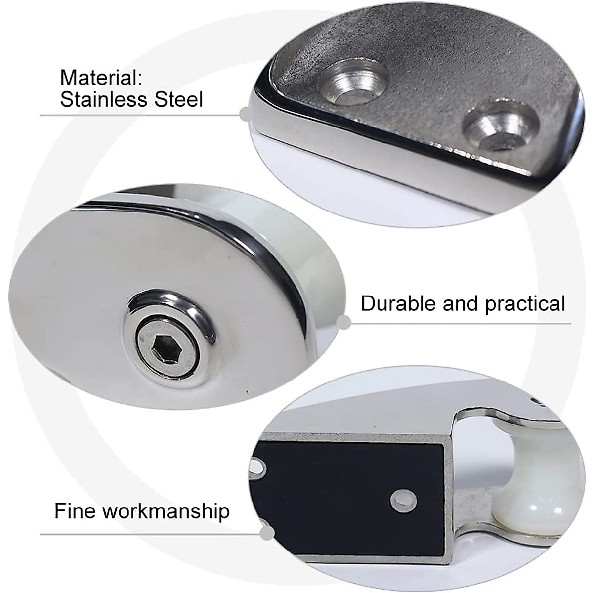 TANFEI Stainless Steel Anchor Chain Guide Wheel, Bow Anchor Roller for Yacht Docking Accessories