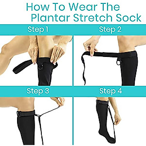 Calf Foot Stretcher for Plantar Fasciitis Relief Heel Spurs Foot Drop Achilles Tendonitis Hamstring, Adjustable Plantar Fasciitis Night Splint Foot Brace Up Support Sleeve Postural Corrector Stretch Sock for Women Men