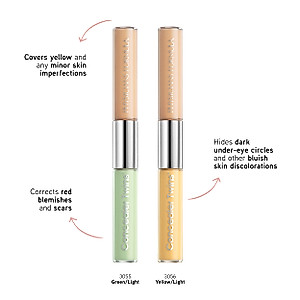 Physicians Formula Cream Dual-Ended Concealer Stick Green/Light, Neutralizing, Dark Circles, Scars, Blemishes, Eyes
