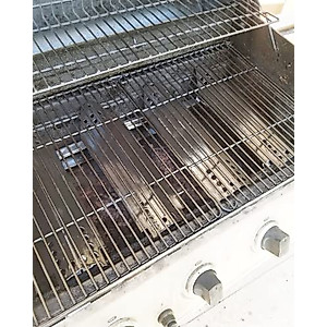 Htanch PN6281(4-Pack) SA5491 (4-Pack) 14 1/2" Porcelain Steel Heat Plate and Burner Replacement for Kenmore 415.16128010, 415.90111110 Charbroil 463235714