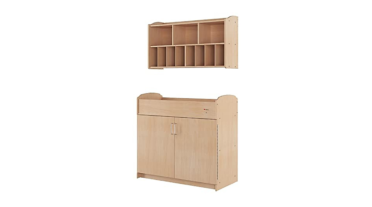 Foundations Serenity Daycare Changing Table with Storage Cubbies, Baby ...