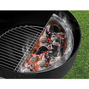 only fire Upgraded Stainless Steel Charcoal Briquet Holder Charcoal Basket for Weber 22 Inch Kettle Grill and Other Similar Charcoal Grills
