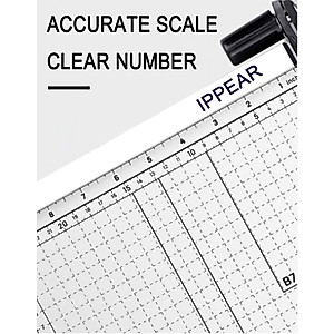 Paper Cutter for Cardstock Heavy Duty 12 inch, 12" Cut Length Guillotine Paper Trimmer for Cardstock Metal Base, 12 Sheets Capacity, for Home Office Classroom School