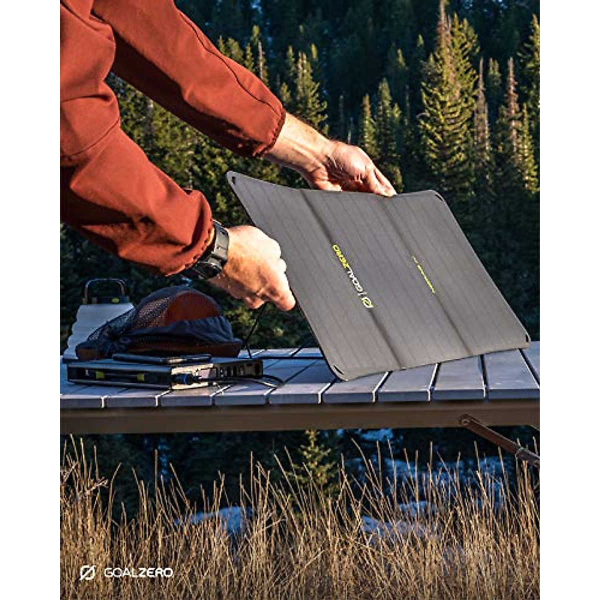 Goal Zero Nomad 20, Foldable Monocrystalline 20 Watt Solar Panel with 8mm + USB Port, Portable Solar Panel Charger. Lightweight 18-22V 20W Solar Panel Charger with Adjustable Kickstand