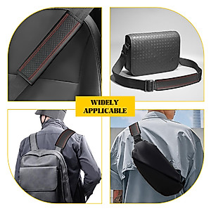 USTOPF1T 2Pack Car Seat Belt Cover, Breathable Leather Seatbelt Shoulder Pad, Protect Your Neck and Shoulder, Univrisal for Car Truck SUV, Driving More Comfortable (Black+Red)