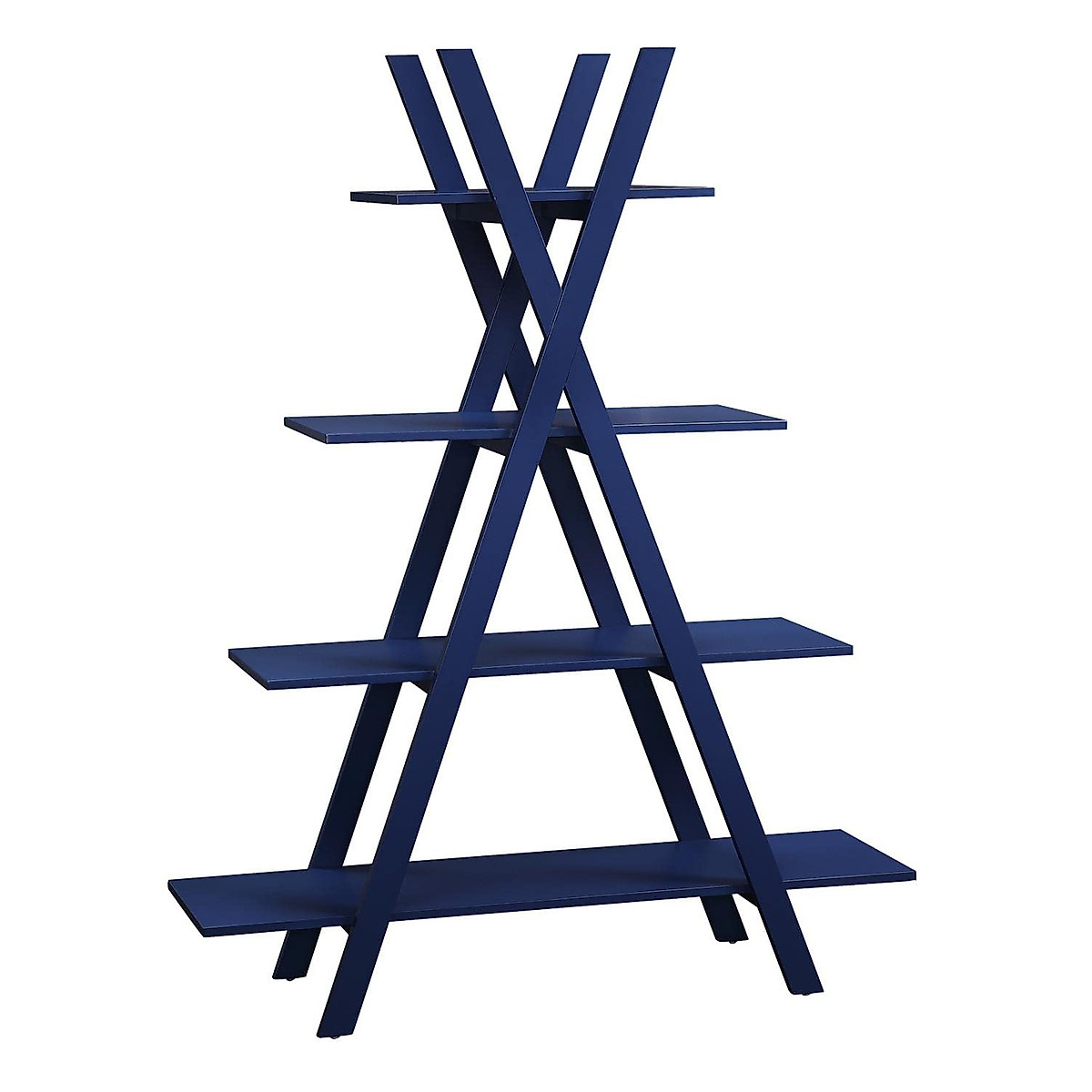 Convenience Concepts Oxford A Frame Bookshelf, 45.75" L x 13" W x 59" H, Cobalt Blue