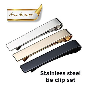 Primode Motorized Tie Rack Closet Organizer with LED Lights, Bonus Stainless Steel Tie Clip Set, Includes J Hooks for Wired Shelving Stores Up To 72 Ties with 8 Belts, Rotation Operates With Batteries