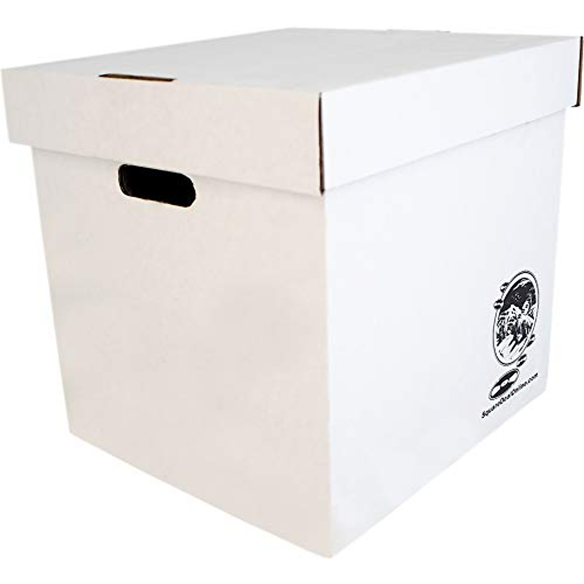12" Vinyl Record Storage Box - Sturdy Cardboard with Removable Lid - Holds up to 90 Records or Laser Discs - 1 Box #12BC13