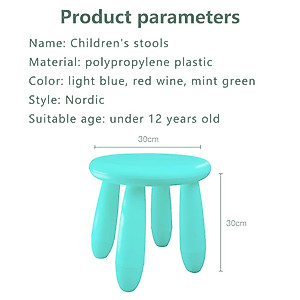 Soerreo Children's Footstools, Kindergarten Learning Stools,Children's Dresser Stool, Plastic Light Footstools are Durable and Movable (Blue)