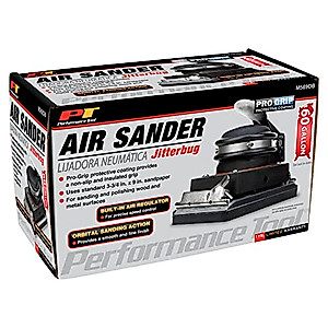 Performance Tool M569DB Jitterbug Air Sander - Professional-Grade Pneumatic Sanding Tool for Quick and Efficient Surface Preparation