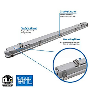NICOR Lighting VT3(v2) Series 2ft LED Vaportite, 4000K (VT3202SUNV40)