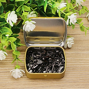 Mini Skater 4PCS Metal Hinged Tin Box Rectangular Empty Small Hinged Tins Containers Storage Case for Pills Candies and Bead Earring Necklace Bracelet Jewelry Craft, Golden