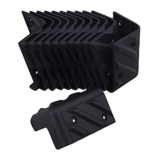 Yibuy 48x48x80mm Black Plastic Right Angle Corner for Cabinet Guitar Amplifier Stage Speaker Pack of 12