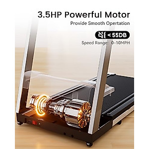 DeerRun Treadmills for Home, 3.5HP Folding Treadmill with Incline, 350 LBS Weight Capacity Home Treadmill, Compact Portable Treadmill for Small Space Walking Jogging Running