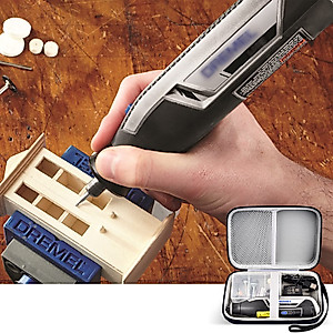 Case Compatible with Dremel Lite 7760 N/10 4V Multi-Purpose Rotary Tool Kit, Hard Carrying Storage Bag Organizer Fit for USB Charging Cable and Accessory Set (Box Only)