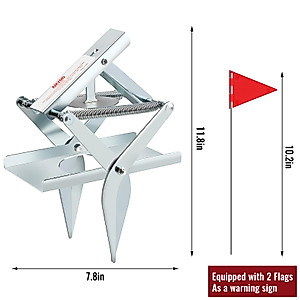 AMVOG Upgrade Mole Scissor Traps, EasySet Mole Traps That Kill, Reusable Gopher Traps for Lawns & Garden,2 Eliminator Traps