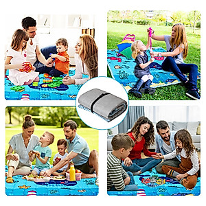 Baby Play Mat, Baby Crawling Floor Mats Babies Playmats Compatible with TODALE LIAMST Baby Playpen, Non-Slip Cushion Indoor Outdoor Infant Play Mat Kids Playpen Mat for Baby (50x50 Inch, Ocean Blue)