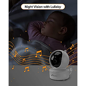 Baby Monitor – 5” Large Display Video Baby Monitor with Remote Pan-Tilt-Zoom |Infrared Night Vision, Temperature Display, Lullaby, Two Way Audio |960ft Range Baby Monitor with Camera and Audio