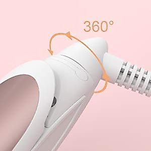 VAV Professional Hair Straightener Negative Ions Ceramic Flat Iron 1 Inch 2 in 1 Curling Iron and Straightener Constant Temperature 410°F for Girls