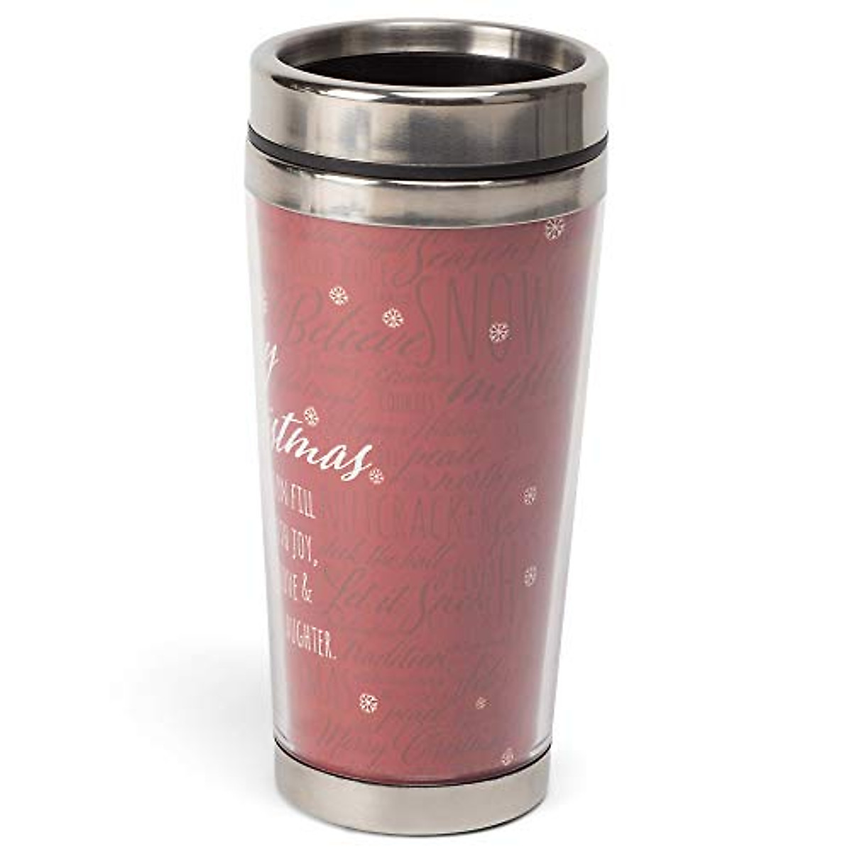 Merry Christmas 16 Oz Stainless Steel Travel Mug with Lid