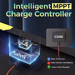 Voltset 10 Watt Solar Panel Kit Powered Charger, 12V Waterproof Solar Battery Trickle Charger & Maintainer with Tubular Bracket + Installation Tool for Automatic Gate Opener, Electrical Fence