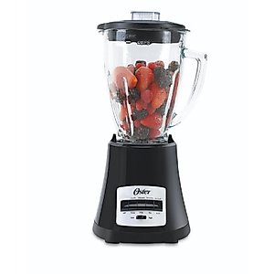 Oster BLSTMG-B 8 Speed Glass Jar Blender, 6-Cup, Black