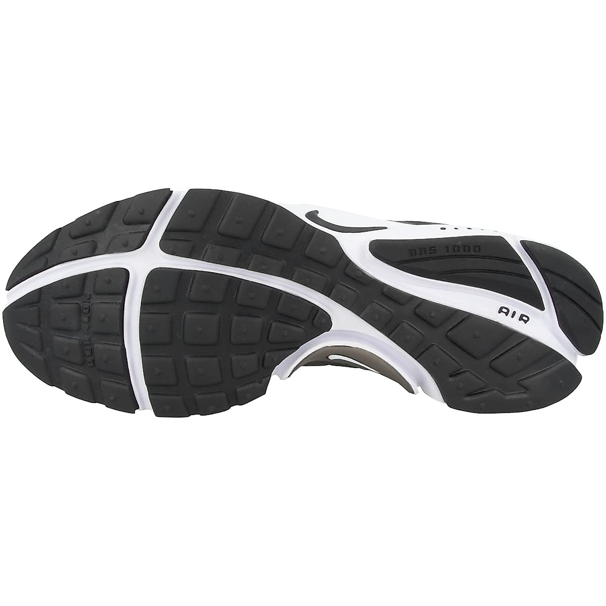 NIKE Men's AIR Presto Sneaker, Black White, 7
